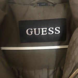 Guess | Jackets & Coats | Dark Green Hooded Guess Puffer Jacket | Poshmark